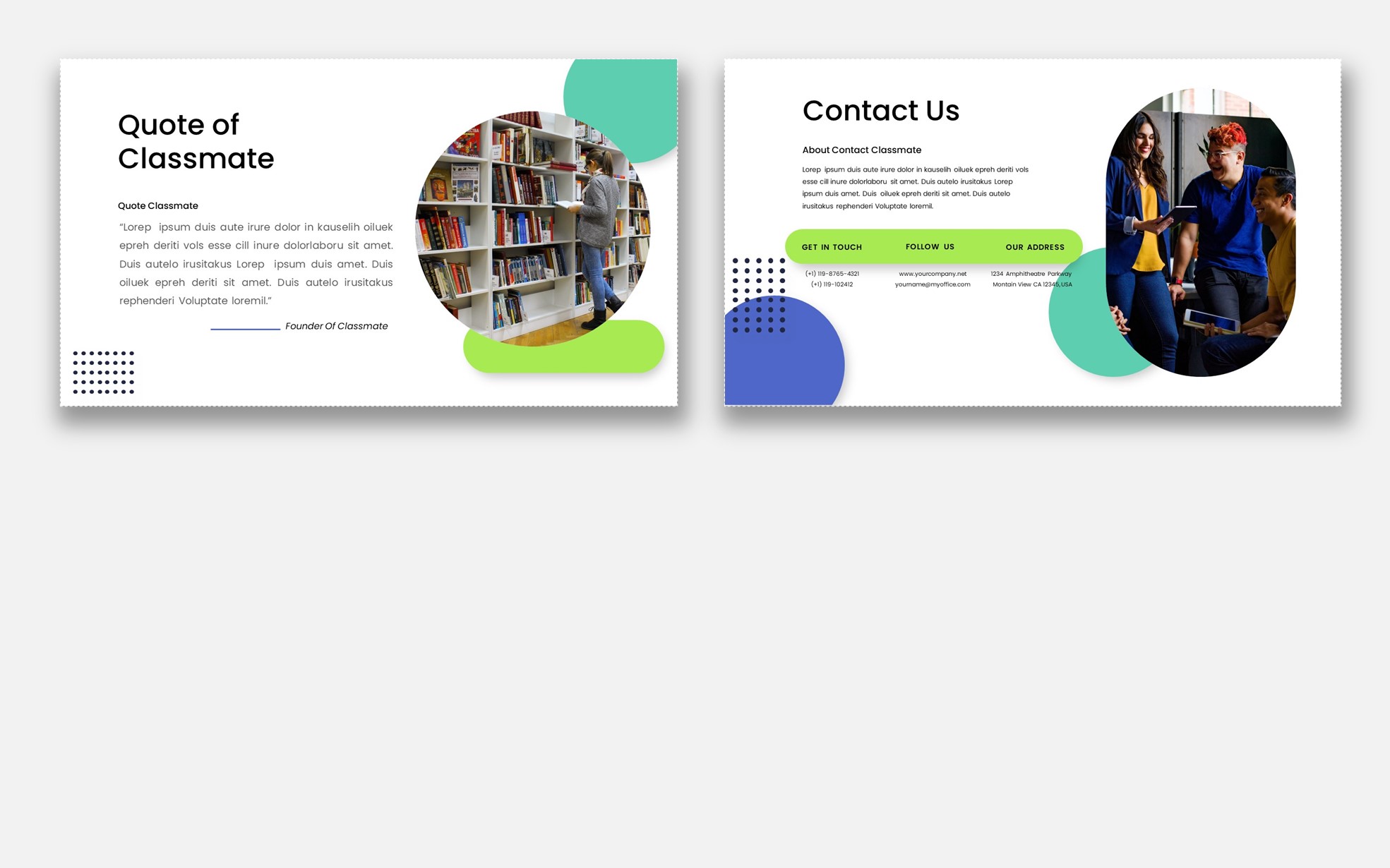 Classmate - Education Google Slide Template, Presentation Templates