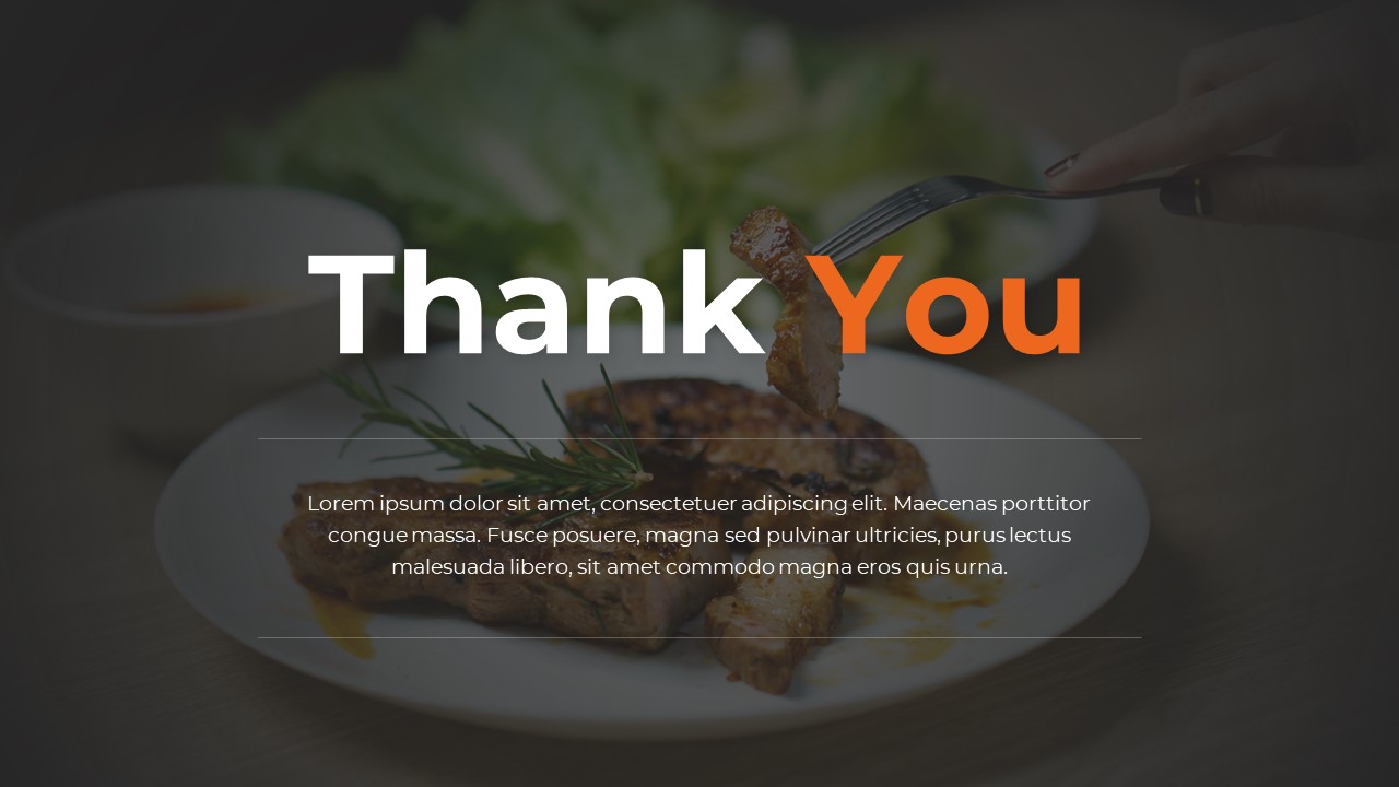 Meals Food Presentation PowerPoint Template, Presentation Templates