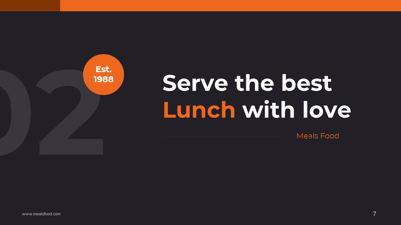 Meals Food Presentation PowerPoint Template, Presentation Templates