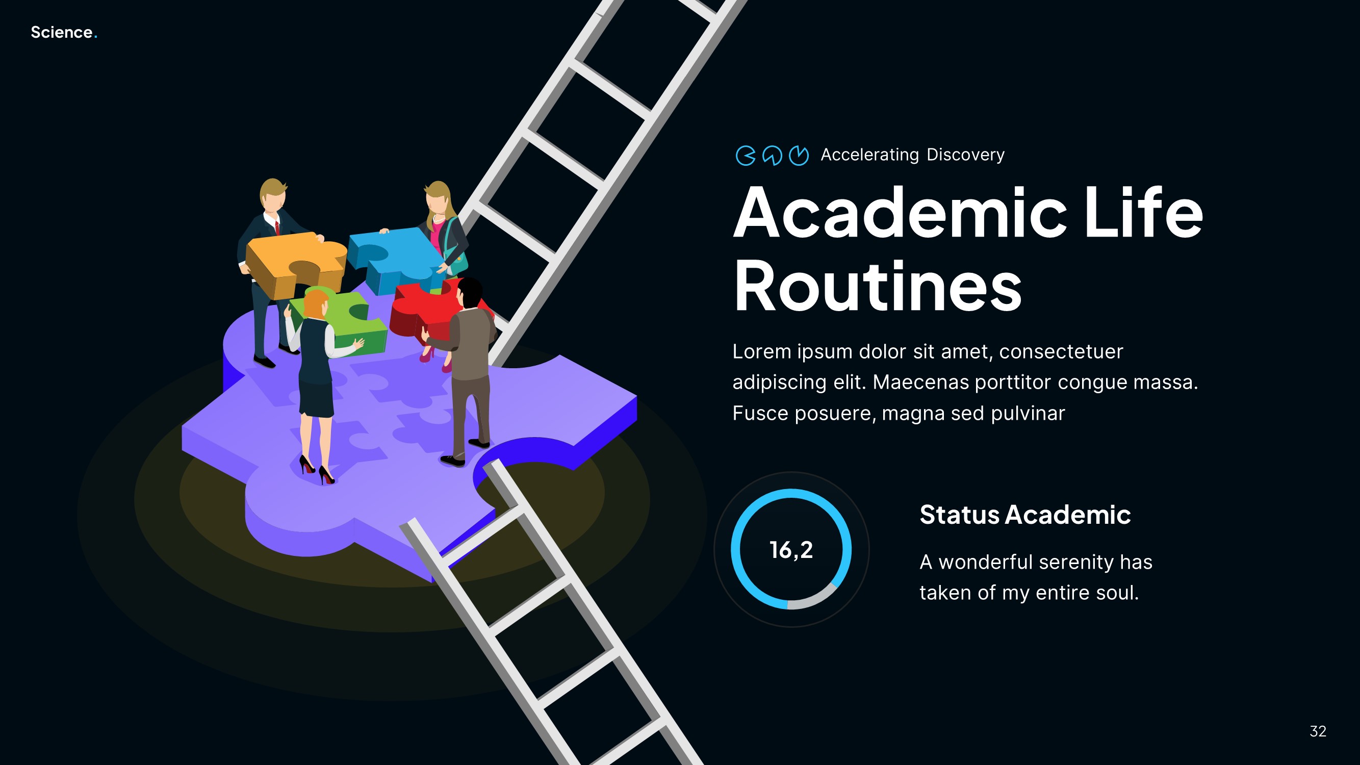 Science Academy Presentation PowerPoint Template, Presentation Templates