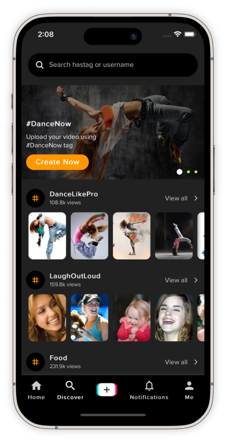 TikTok Clone App Template in Ionic - Short Video Creating App Template in Ionic by ...