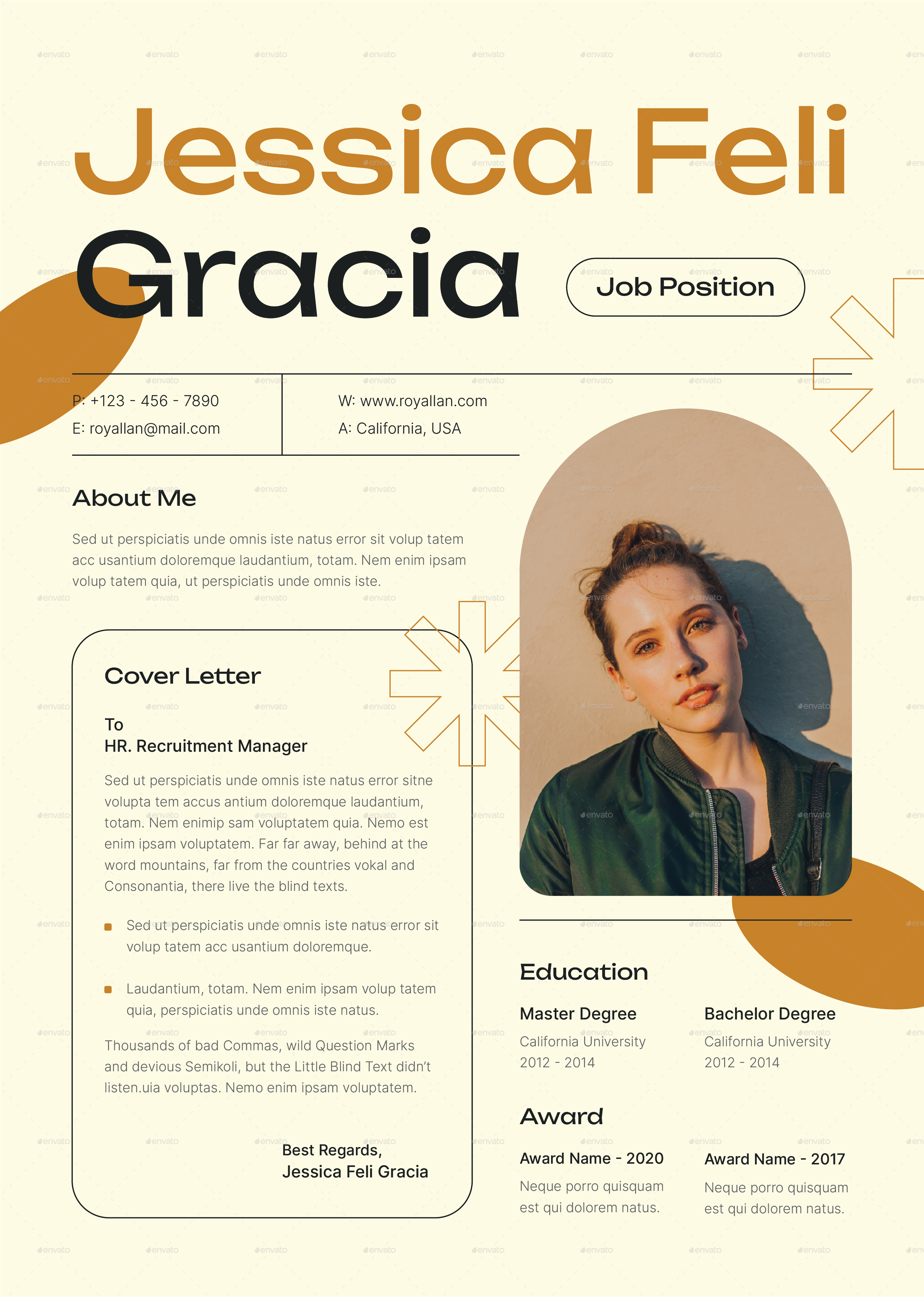 Minimal Modern CV Resume Pack, Print Templates | GraphicRiver