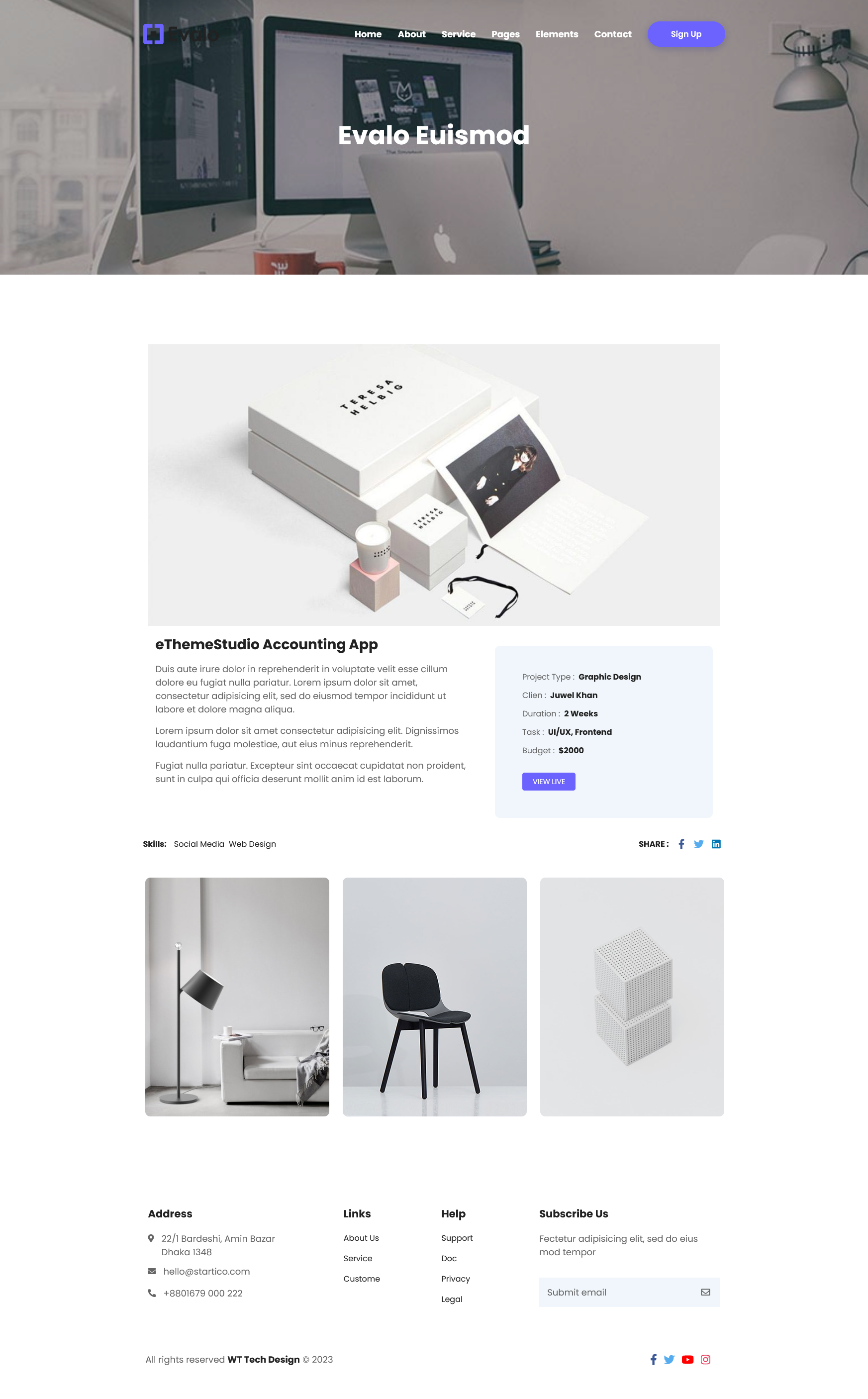 Evalo - Minimal SaaS Startup & Agency WordPress Theme by wttechdesign