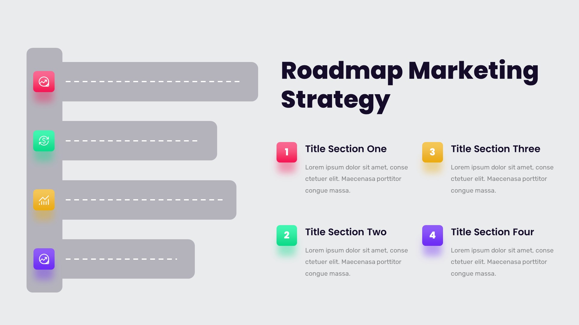Roadmap Marketing Strategy Keynote Template, Presentation Templates