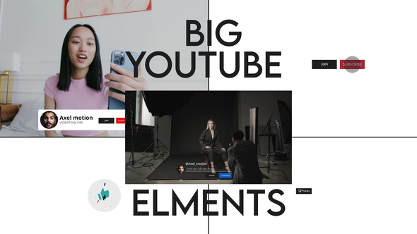 Youtube Big Elements | For Premiere Pro, Premiere Pro Templates | VideoHive