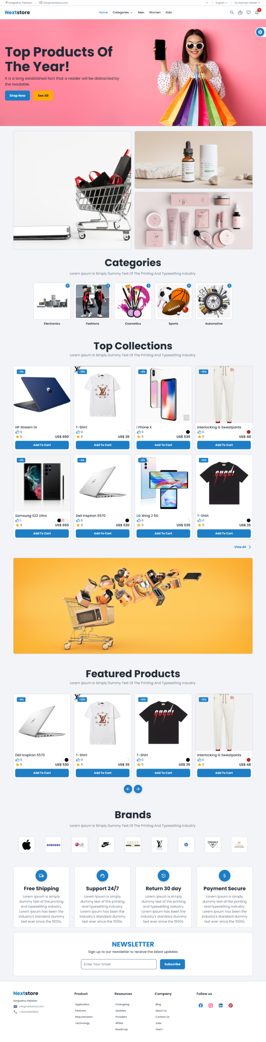 Nextstore - A Complete React Ecommerce Script by _techgater | CodeCanyon