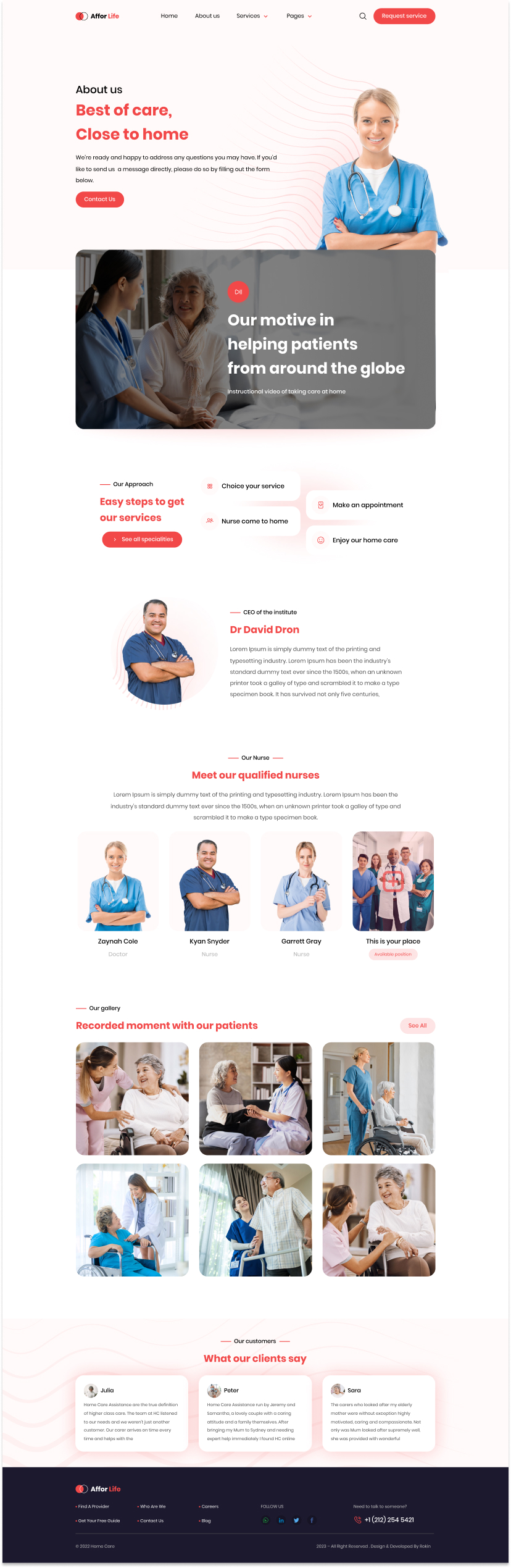 Affor Life - Home Care Services Elementor Pro Template Kit by rokinstudio
