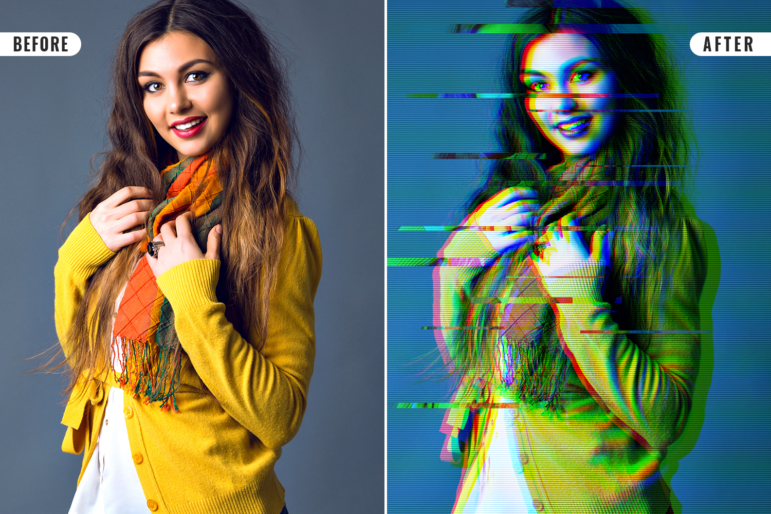 Glitch Photo Effect, Add-ons | GraphicRiver