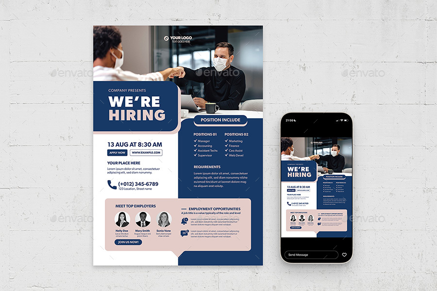Career Fair Flyer Template, Print Templates | GraphicRiver