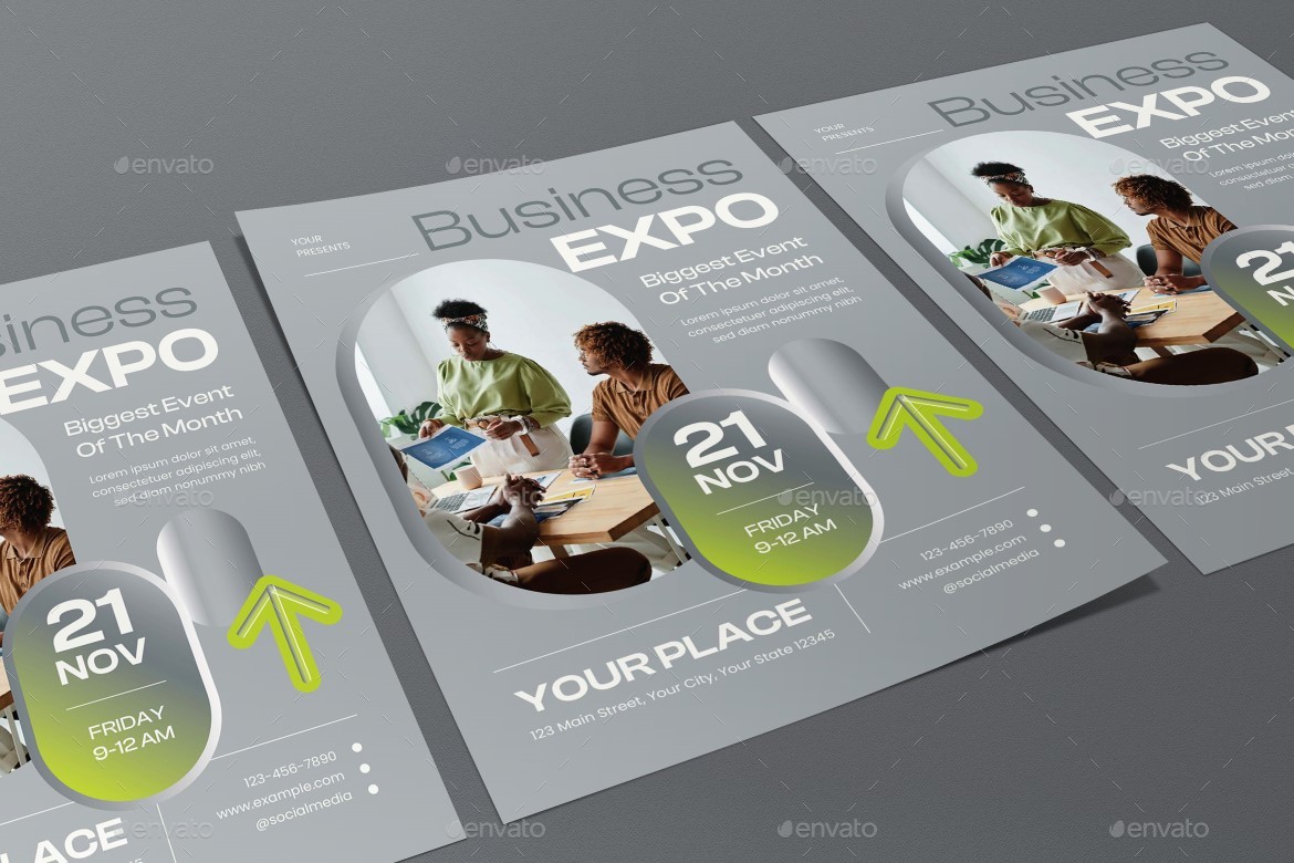 Grey Minimalist Business Flyer, Print Templates | GraphicRiver