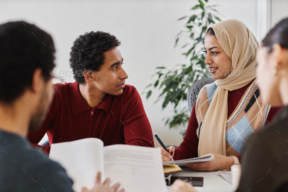 Group of Middle Eastern business people working together Stock Photo by ...