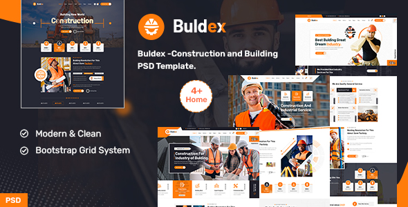 Buldex -Construction and Building PSD Template. by Deferen | ThemeForest