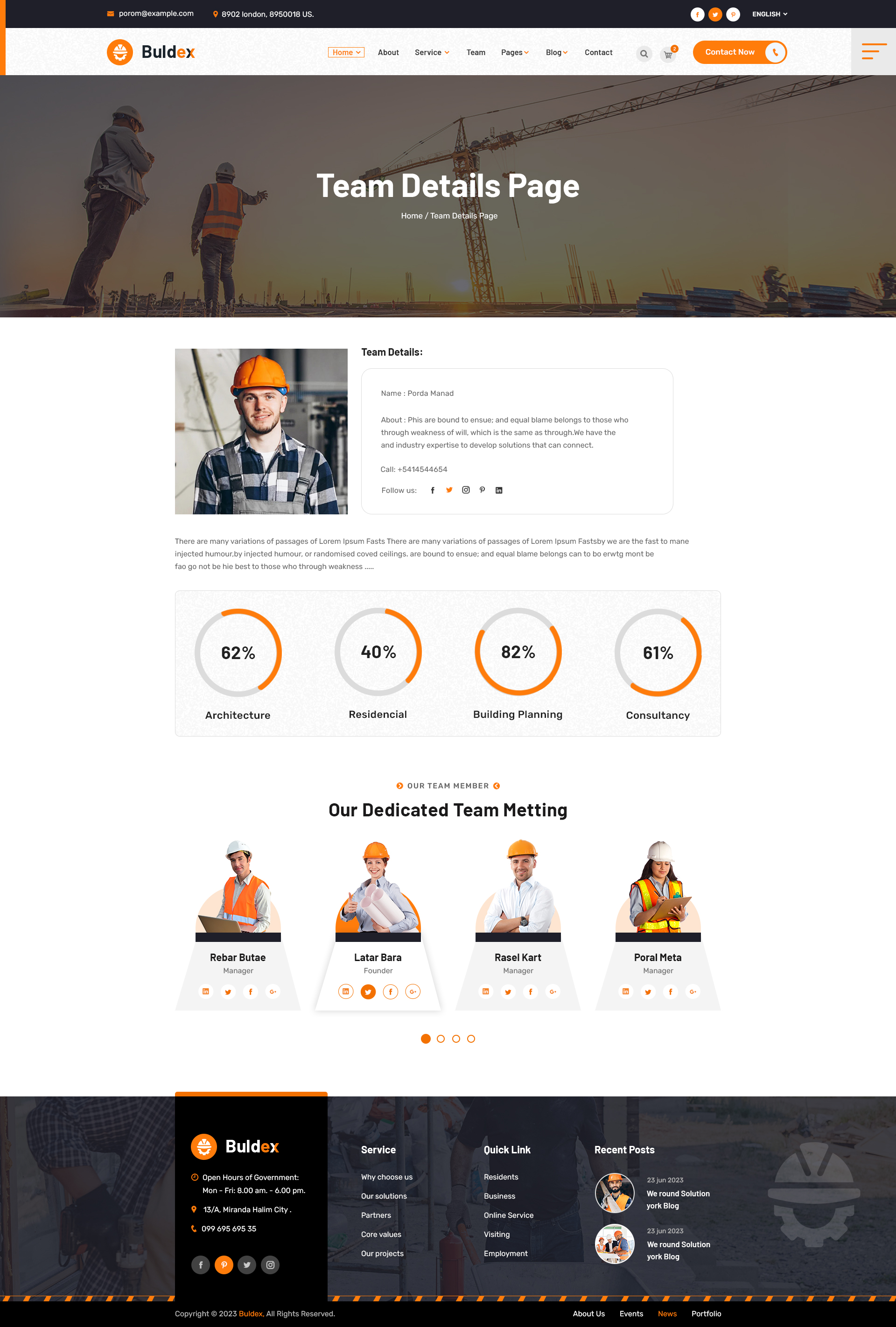 Buldex -Construction and Building PSD Template. by Deferen | ThemeForest