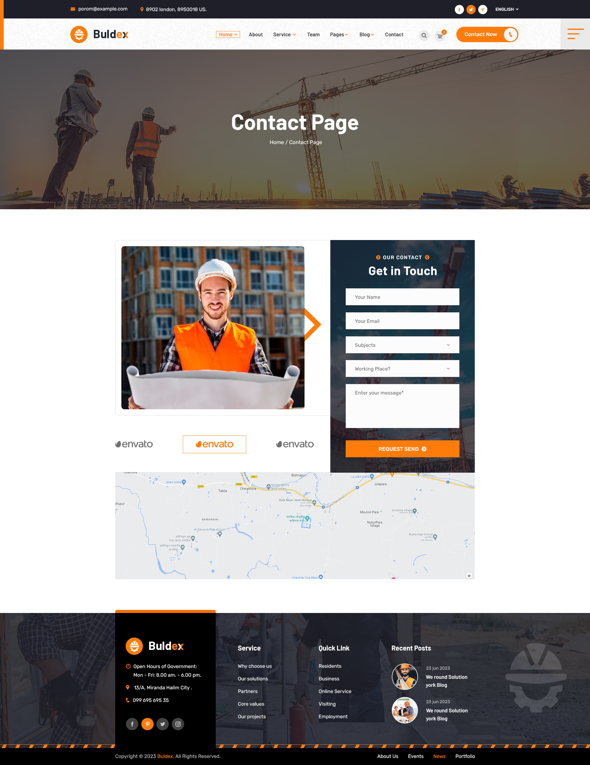 Buldex -Construction and Building PSD Template. by Deferen | ThemeForest