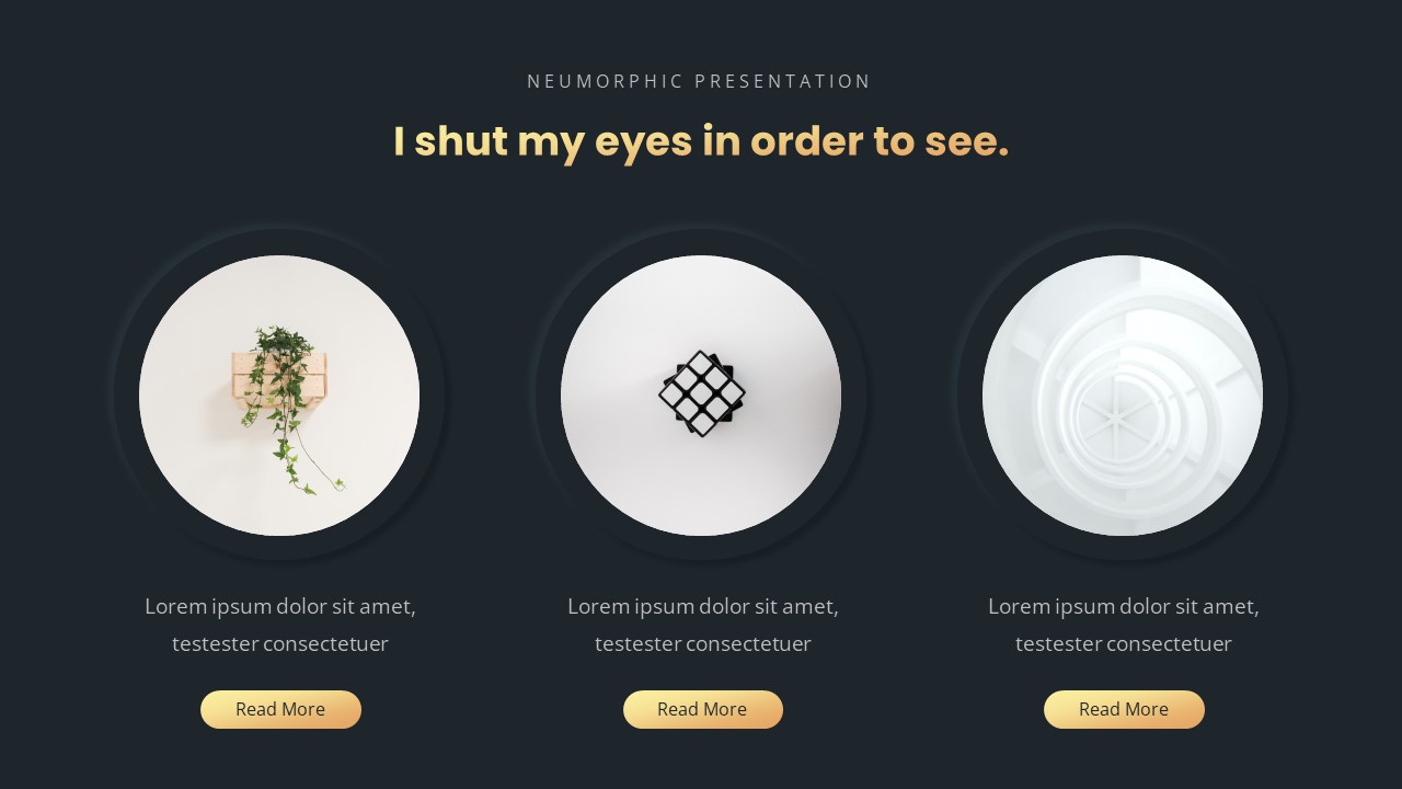 Neomph - Neumorphic Google Slides Template, Presentation Templates
