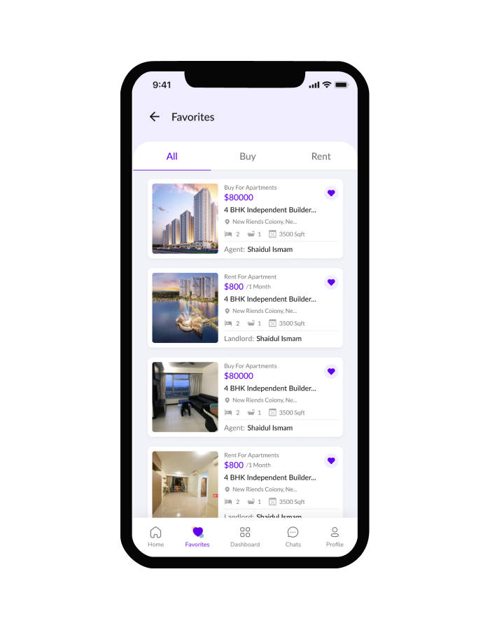 Rentpro-House, Property Rental & Selling Flutter App UI Kit by Acnoo