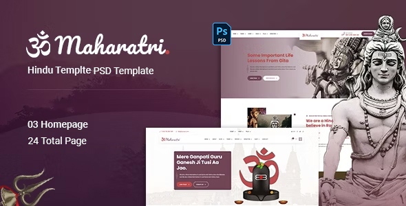 Maharatri - Hindu Temple PSD Template by metropolitantheme | ThemeForest