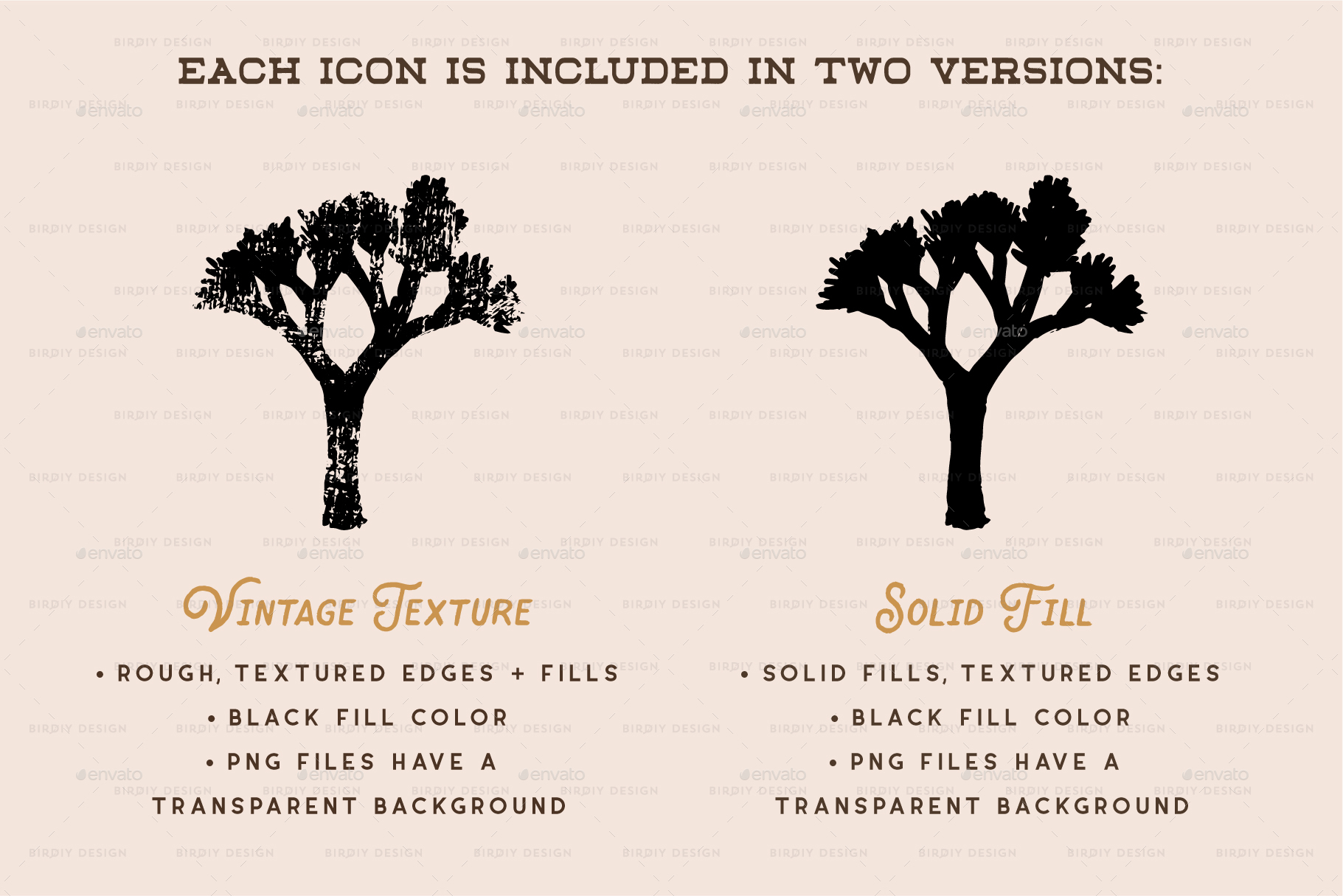 Desert Icons Hand Drawn Graphics Set, Icons | GraphicRiver