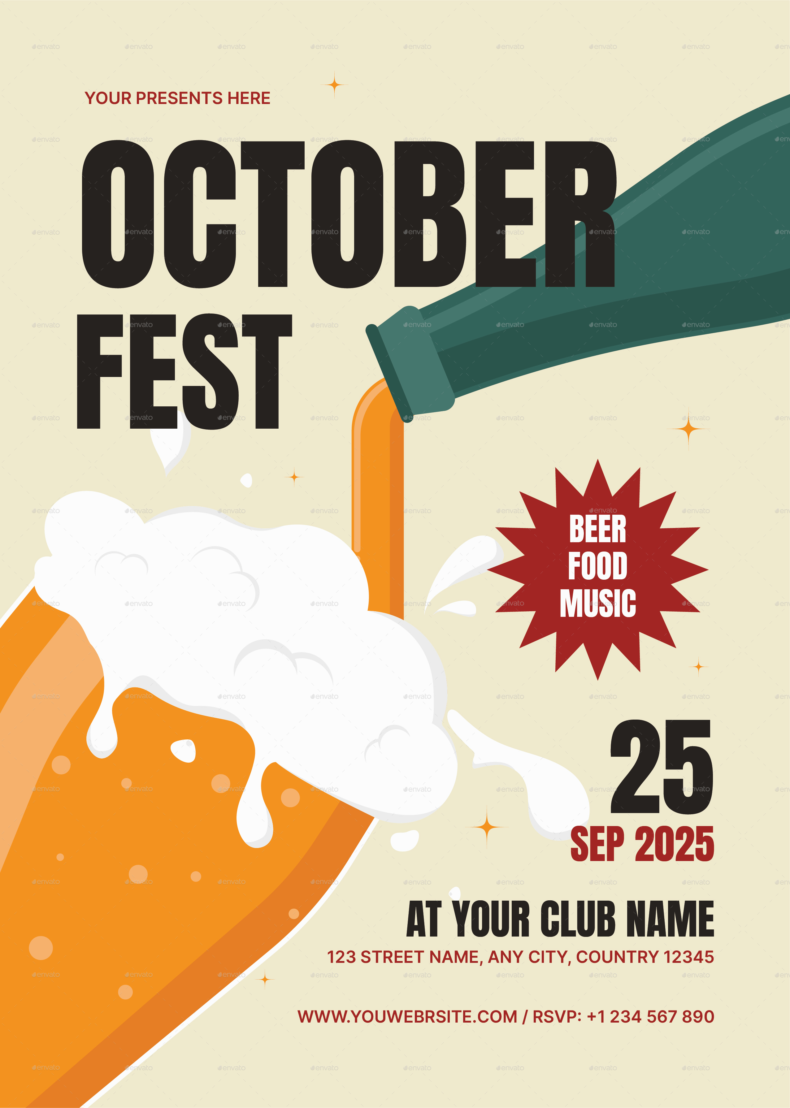 October Fest Event Flyer, Print Templates | GraphicRiver