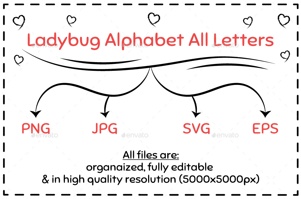 Ladybug English Alphabet All Letters, Vectors | GraphicRiver