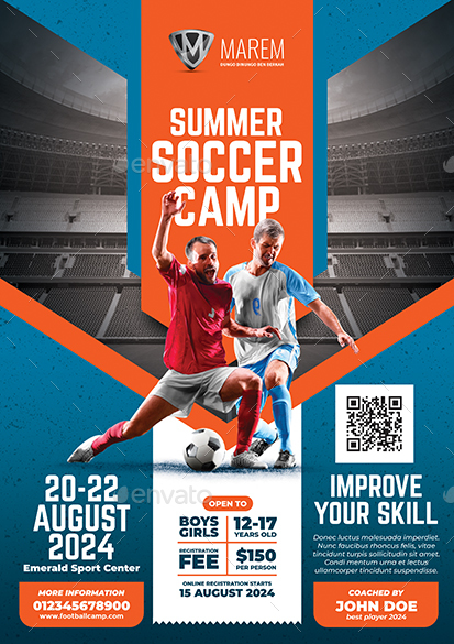 Youth Soccer Camp, Print Templates | GraphicRiver