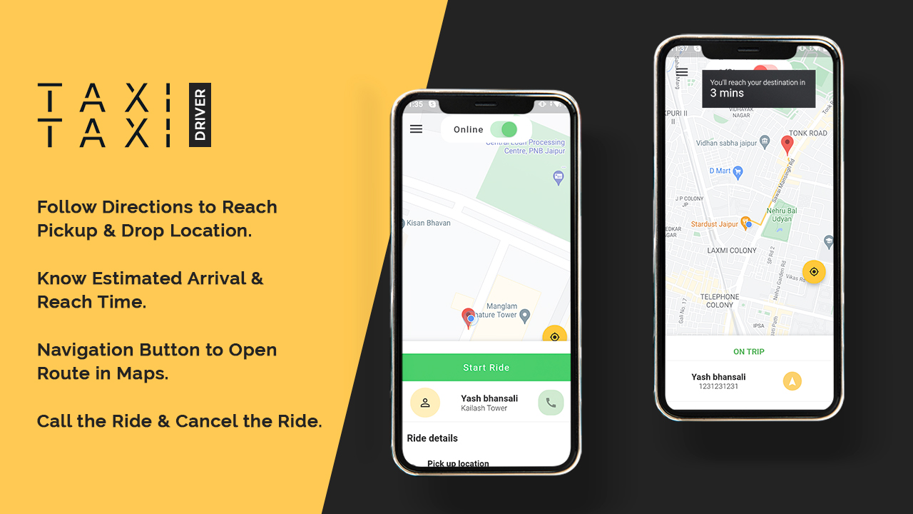 Taxi Taxi – Flutter Cab/Taxi Booking Apps by Provis-Technologies | CodeCanyon