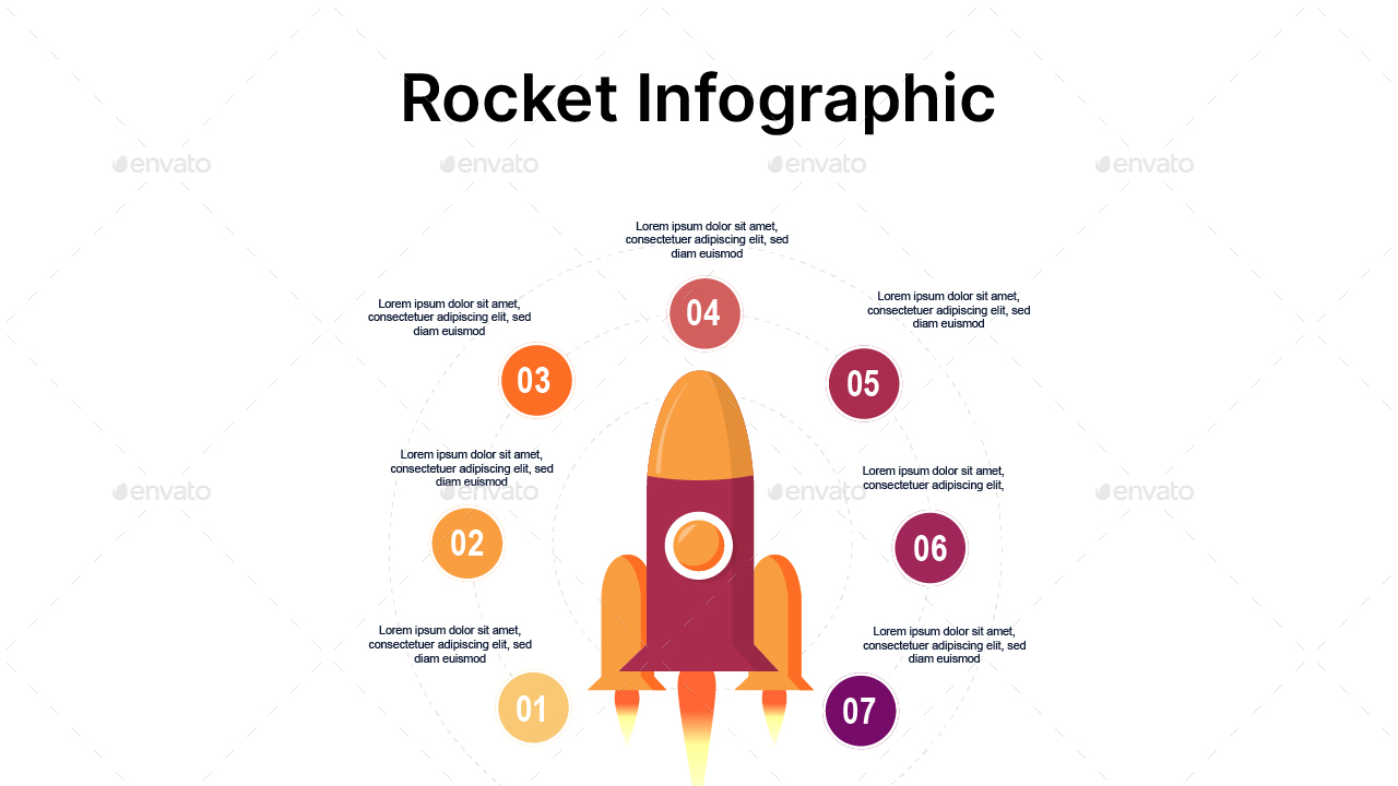 Rocket Infographic Asset Illustrator, Infographics | GraphicRiver