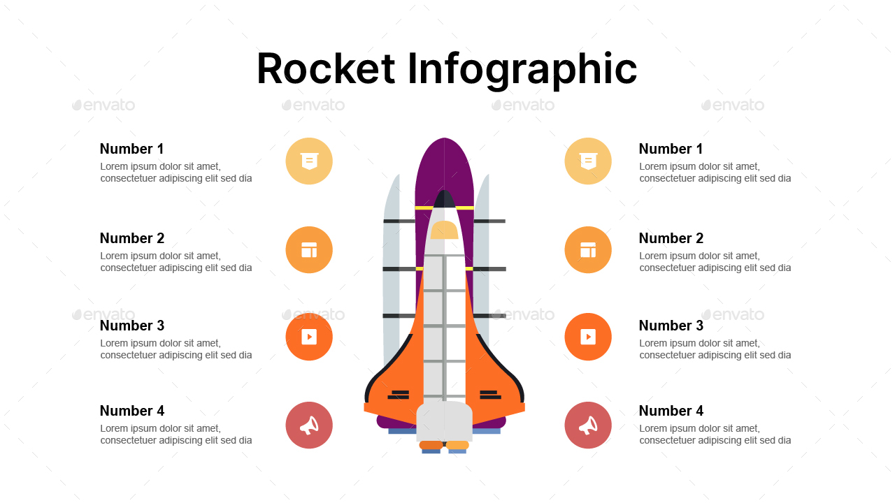 Rocket Infographic Asset Illustrator, Infographics | GraphicRiver