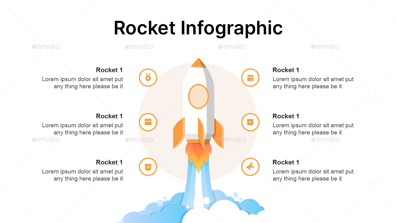 Rocket Infographic Asset Illustrator, Infographics | GraphicRiver