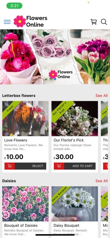 Florist App Online Flowers Bouquet Ordering Florists Floristry System ...