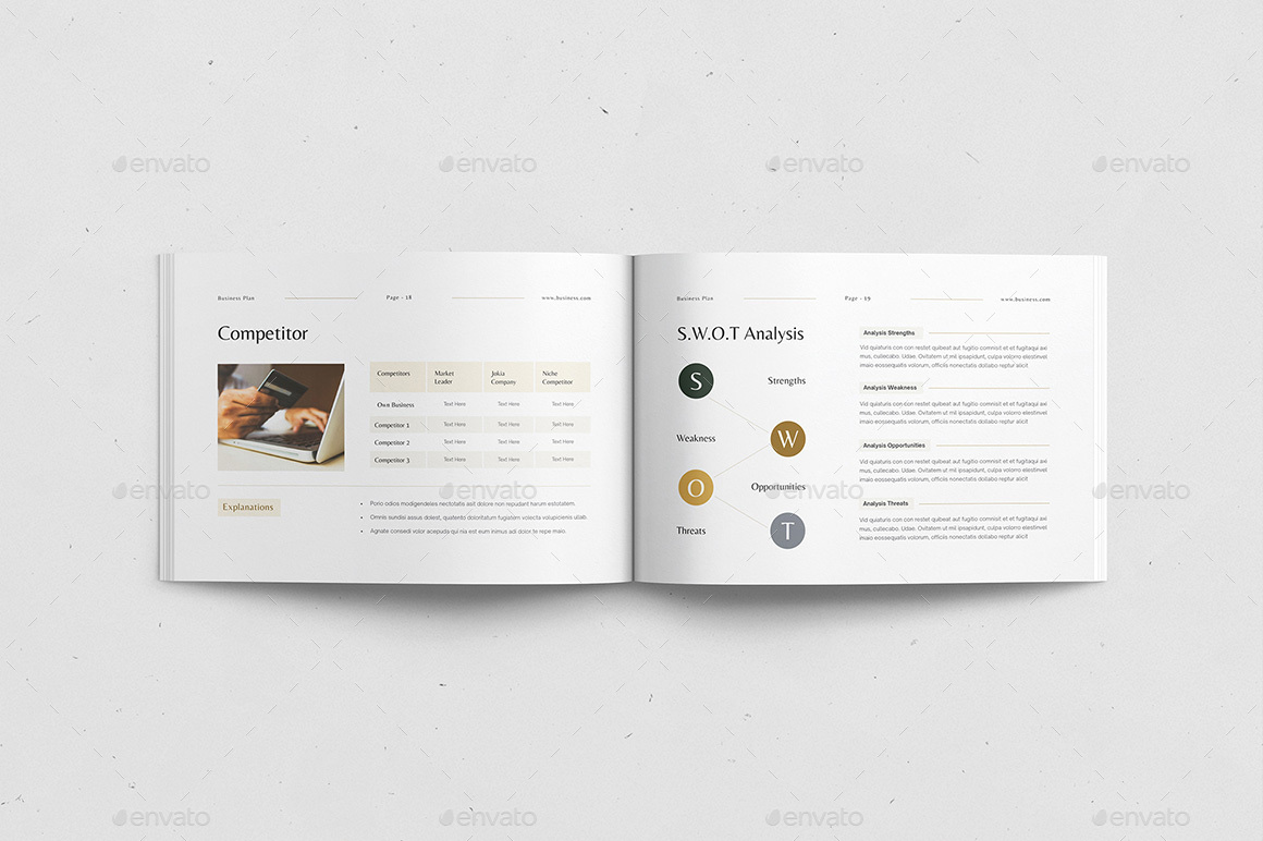 A4 Landscape - Business Plan, Print Templates | GraphicRiver