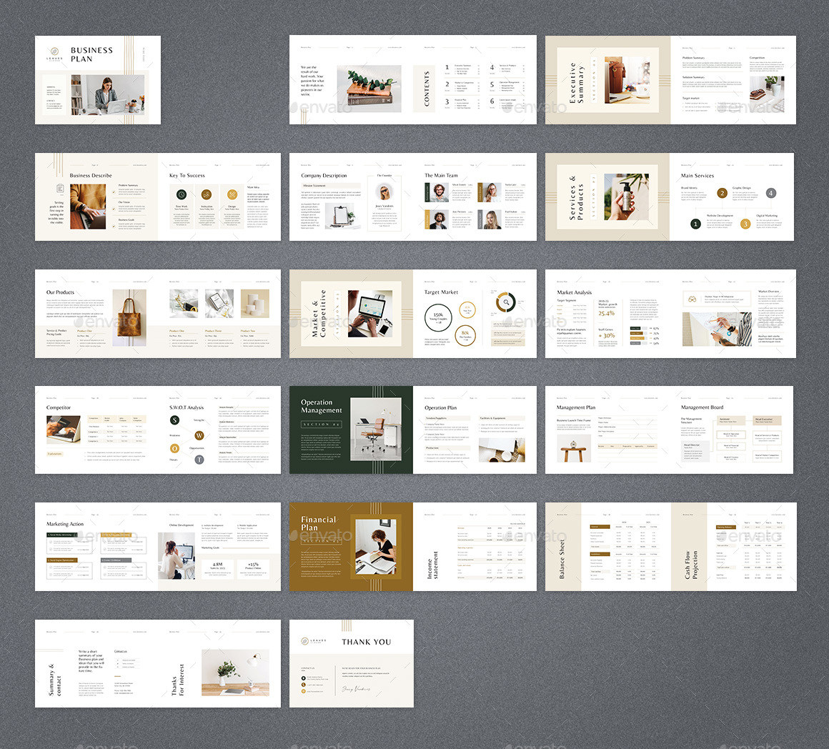 A4 Landscape - Business Plan, Print Templates | GraphicRiver