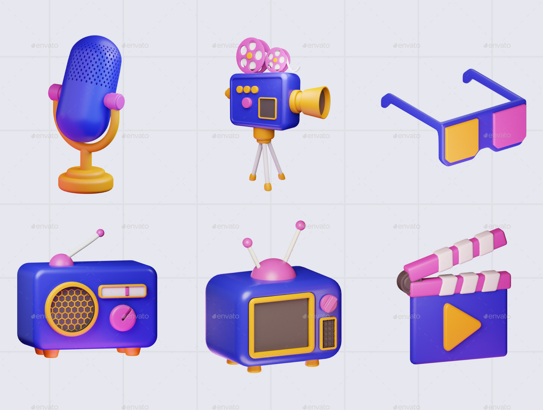 Entertainment 3D Icon Pack, Graphics | GraphicRiver
