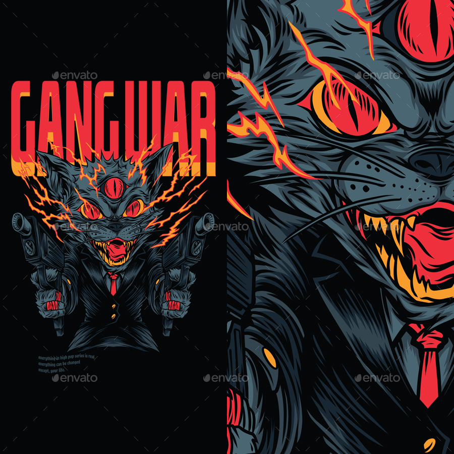 Gang War T-Shirt Design Template, T-Shirts | GraphicRiver