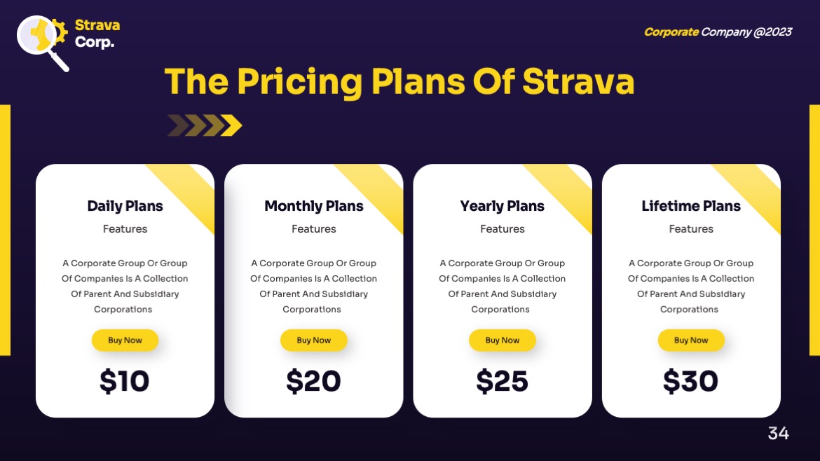 Strava - Corporate Powerpoint Templates, Presentation Templates ...