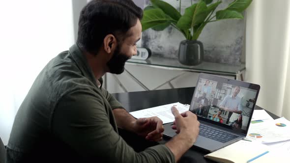 Virtual Online Meeting Remote Negotiations, Stock Footage | VideoHive