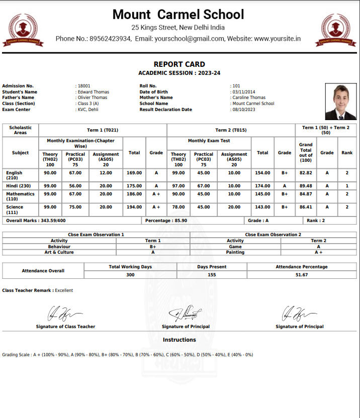 Smart School CBSE Examination by QDOCS | CodeCanyon