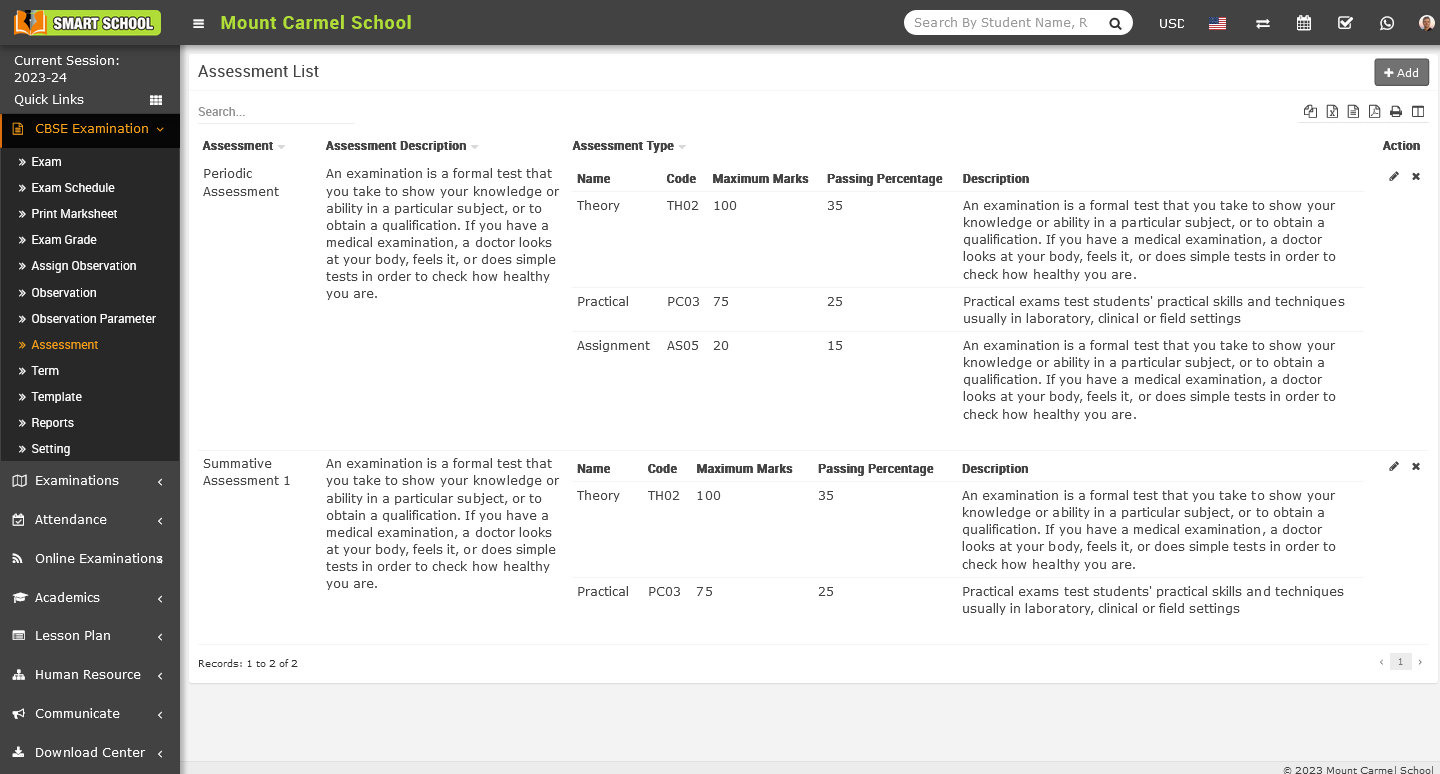 Smart School CBSE Examination by QDOCS | CodeCanyon