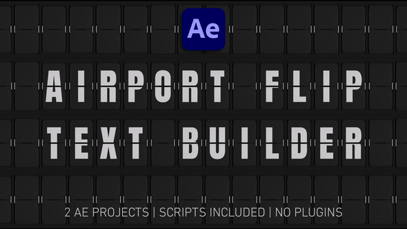Airport Flip Board Text Builder - Scripts included, After Effects ...