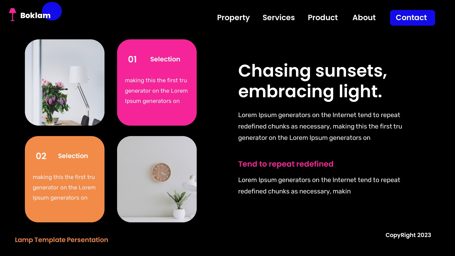Boklam - Decorative Lamps and Interior Google Slides Template ...