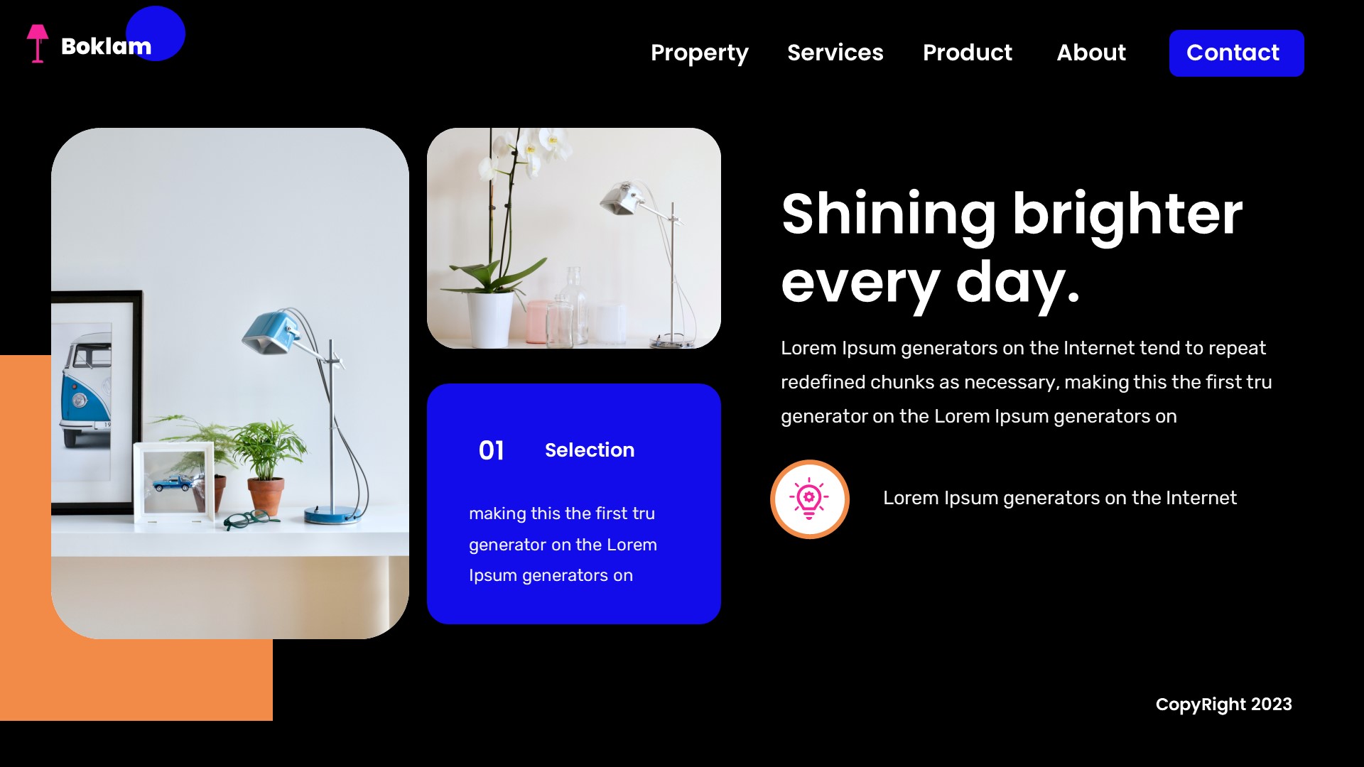 Boklam - Decorative Lamps and Interior Google Slides Template ...