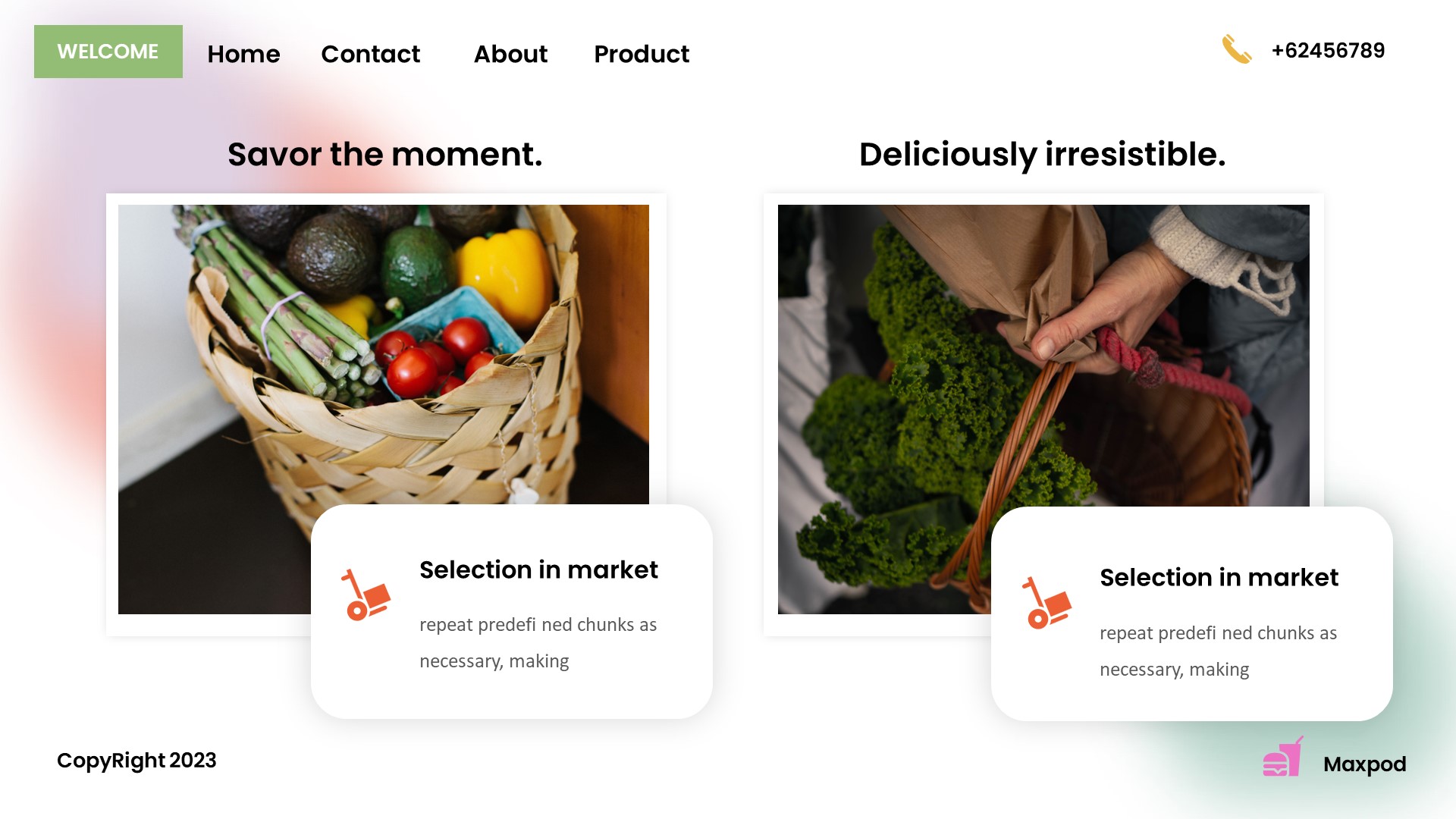 Maxpod - Healthy Food and Vegetables Google Slides Template ...