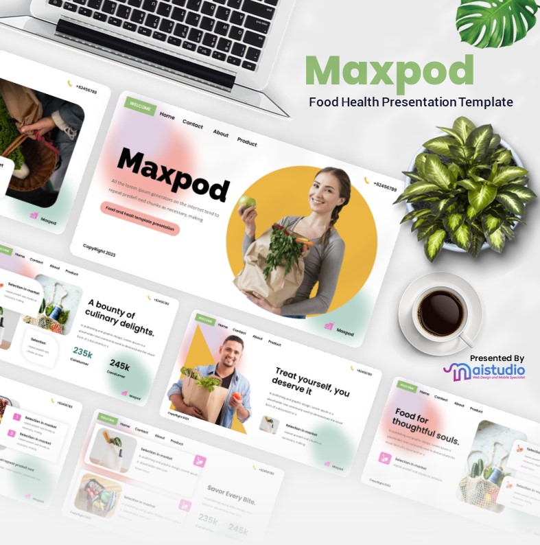 Maxpod - Healthy Food and Vegetables Google Slides Template ...