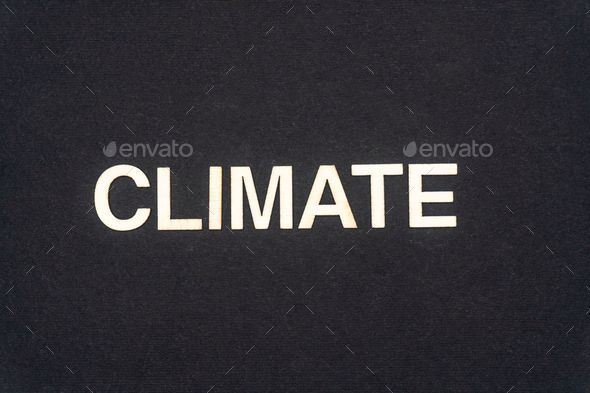 CLIMATE word written on dark paper background. CLIMATE text for your ...