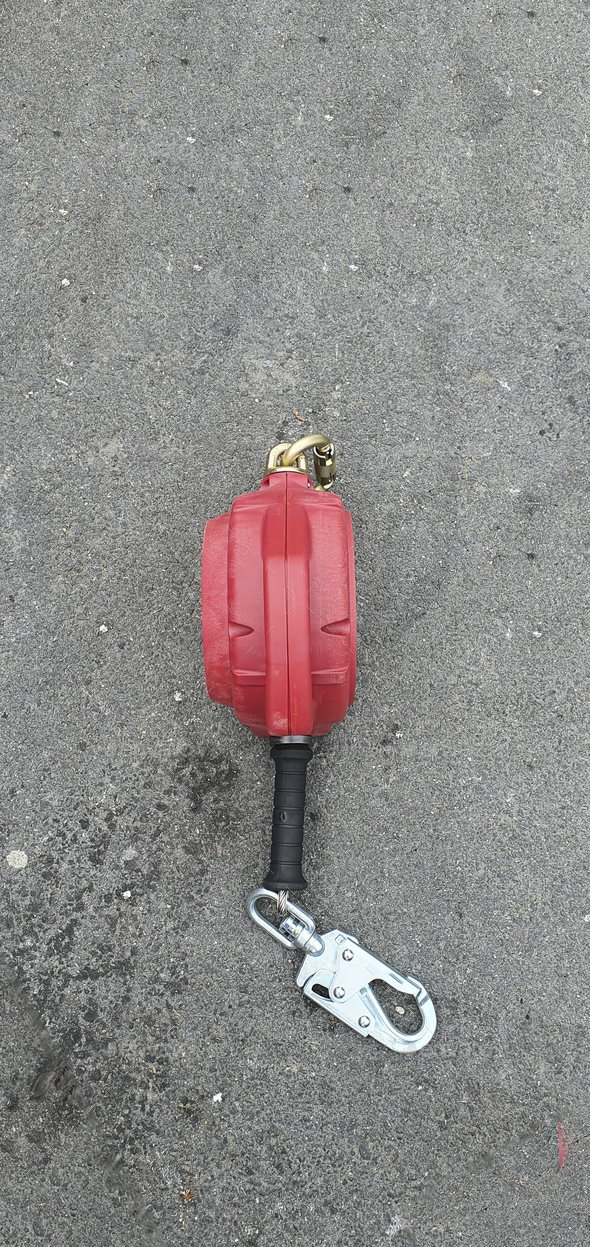 retractable fall arrest system for work at height Stock Photo by wirestock