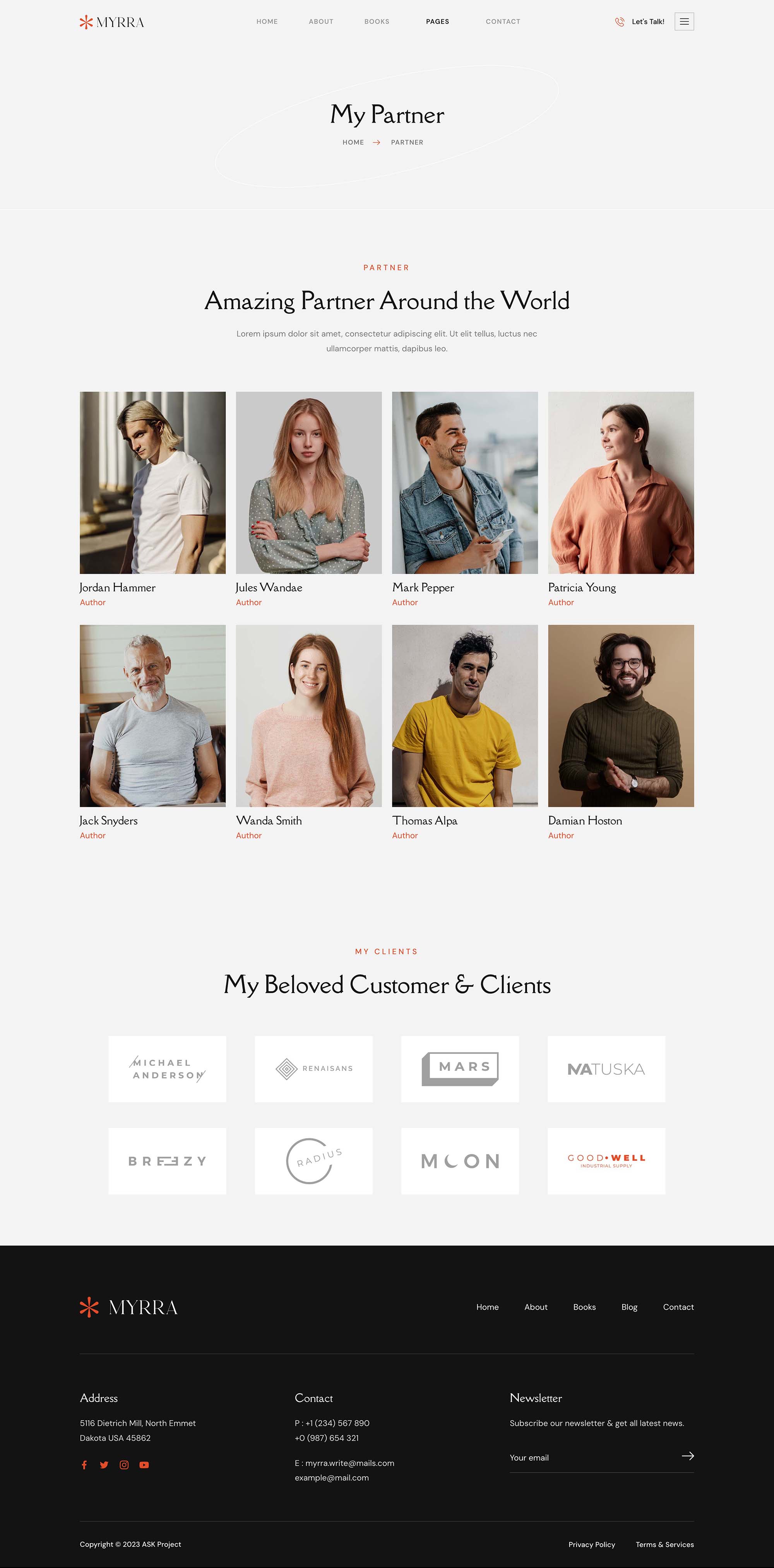 Myrra - Book Author & Writer Elementor Template Kit by askproject ...