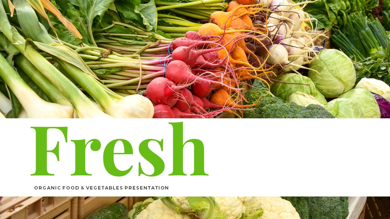 Fresh - Organic Food & Vegetables PowerPoint Template, Presentation ...
