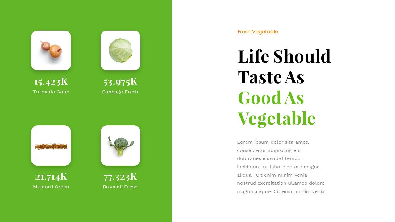 Fresh - Organic Food & Vegetables PowerPoint Template, Presentation ...