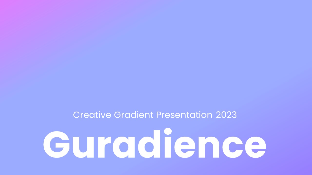 Guradience - Creative Gradient PowerPoint Template, Presentation Templates