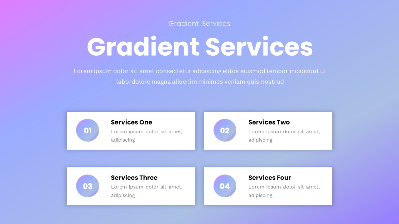 Guradience - Creative Gradient PowerPoint Template, Presentation Templates